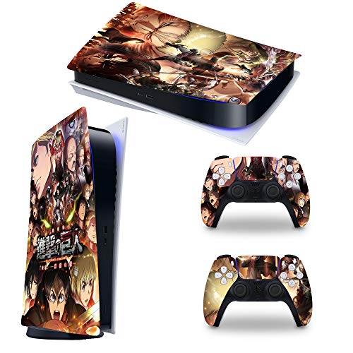 Giant People Attack PS5 Console and Controller Skin Set - playstation 5 Vinyl( Only fit PlayStation 5 regular)