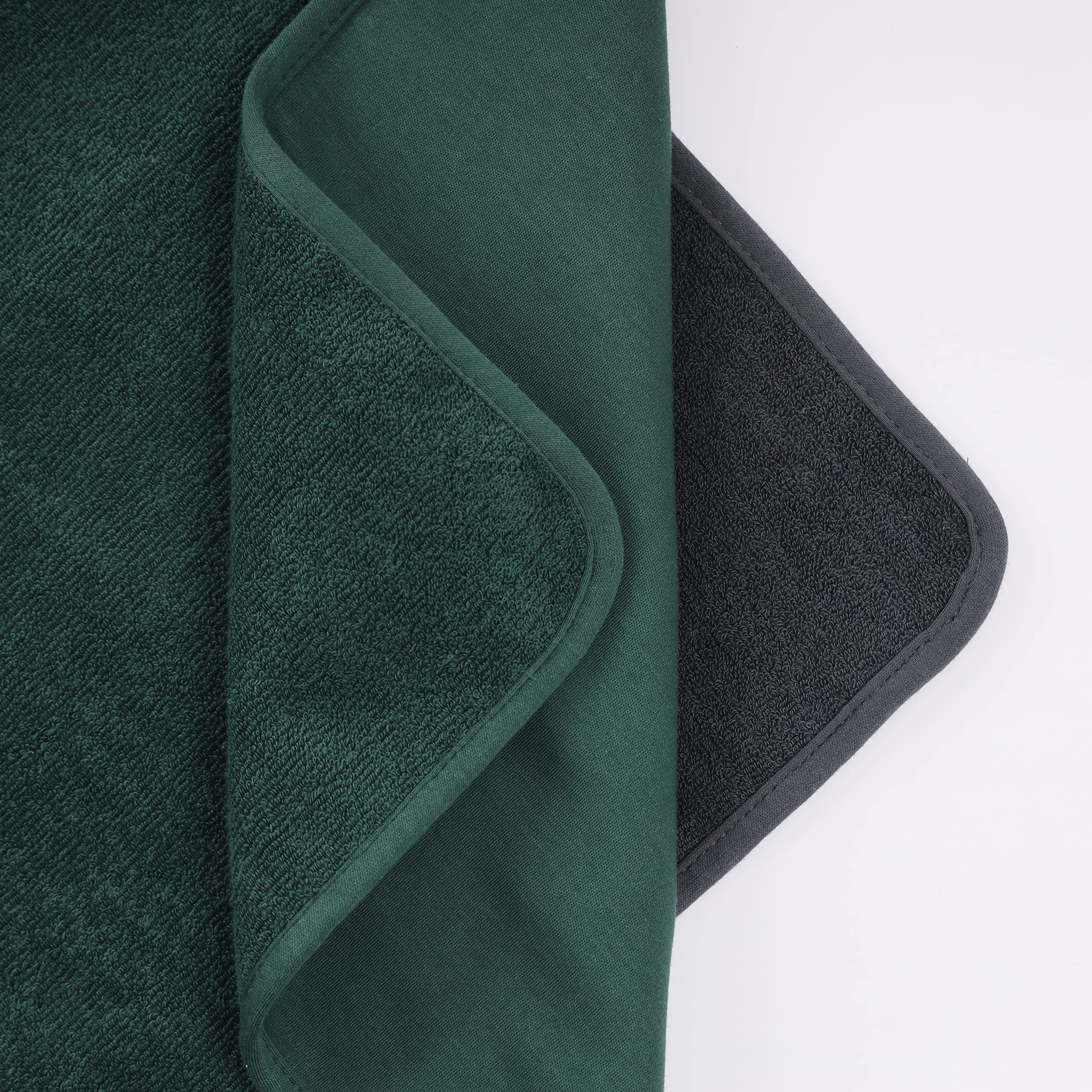 MATZ Bib - Waterproof Backing Full Coverage Ultra Absorbent Cotton Terry Towel Snap On Bib with Comfortable Ribbed Neck