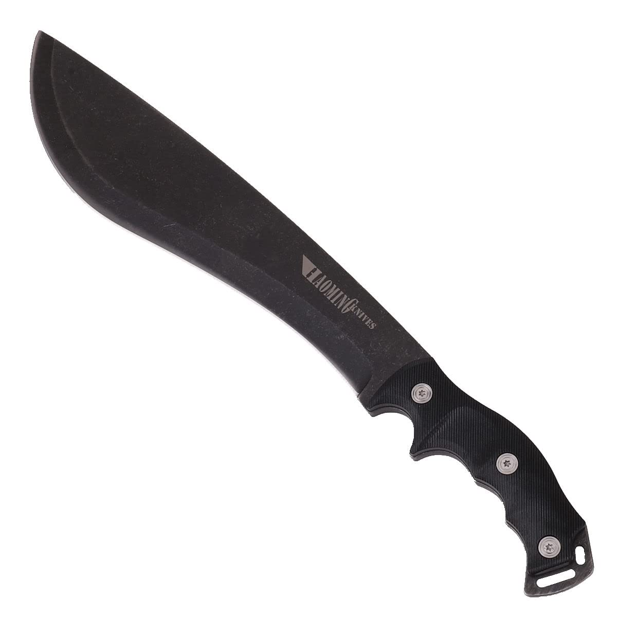 HAOMING Full Tang Recurve Tactical Bowie with Sheath Hunting Knife for Outdoor tool