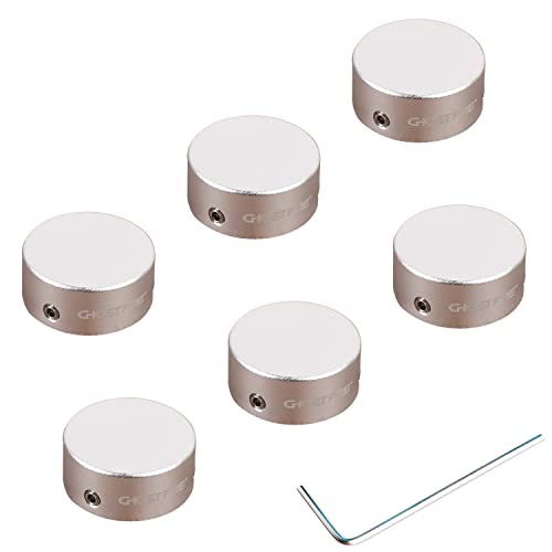 Ghost FIRE Guitar Effect Pedal Footswitch Foot Nail Cap Pad Cover Aluminum Tools Parts Foot Switch Toppers Knob Accessories (Silver)