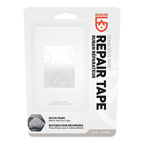 GEAR AID Tenacious Tape Repair and Seam Tape for Tents and Vinyl, Clear Roll, 1.5"x 60"
