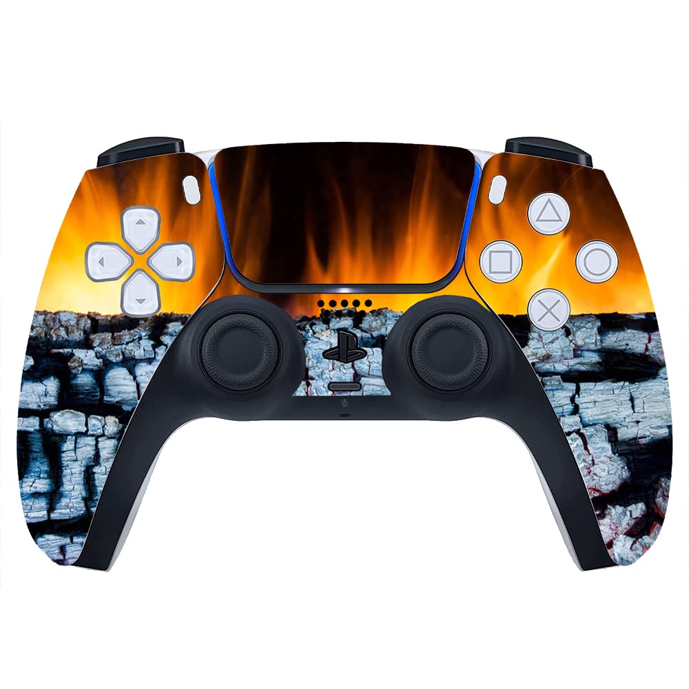 GADGETS WRAP Printed Vinyl Decal Sticker Skin for Sony Playstation 5 PS5 Controller Only - Views from The Fireplace