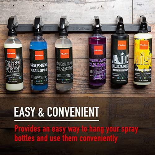 Maxshine Trigger Spray Bottle Holder – Hanging 5 or 6 Units of 16oz Bottles on The Holder, Simple and Durable Design