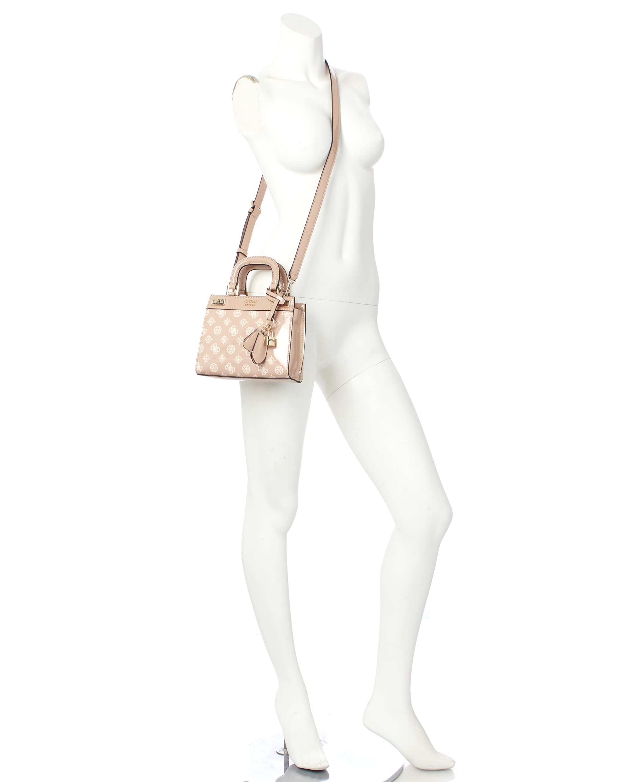GUESS Katey Mini Satchel, Blush Logo