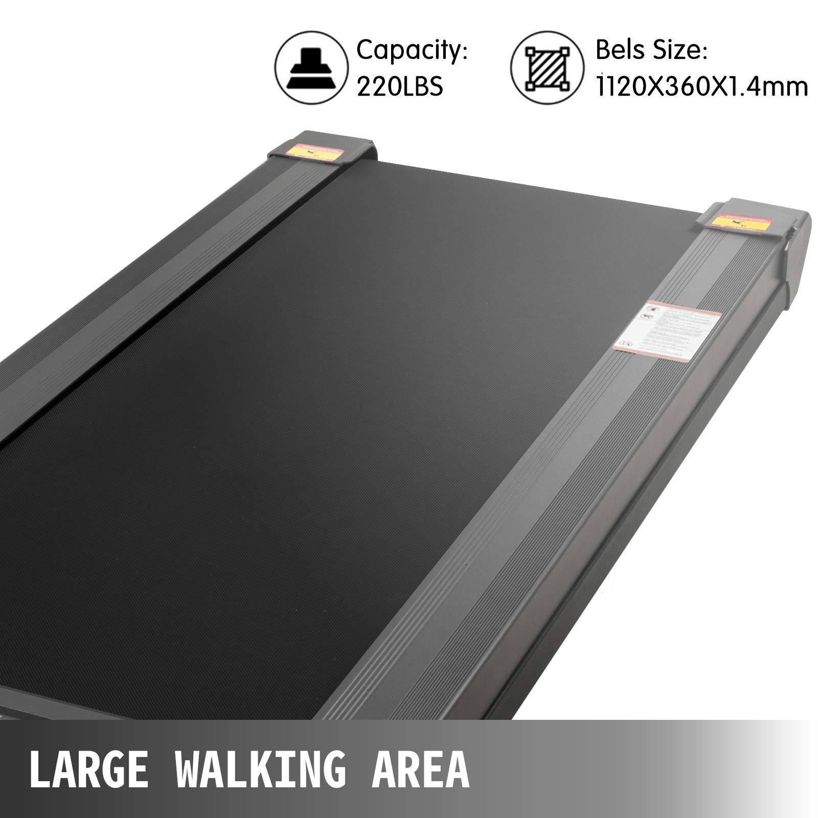 Happybuy Treadmill, Silver Under Desk Treadmills, Led Digital Display Treadmill Machine with Remote Control,1-6.0km/h Speed Portable Treadmill, for Home Indoor Exercise
