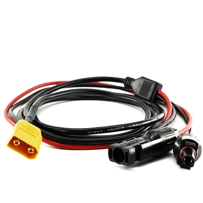iHaospace XT90 to Solar Connector Cable 6FT - 14AWG PV Charging Cable Extension XT90 Compatible for Bluetti AC200P AC200MAX