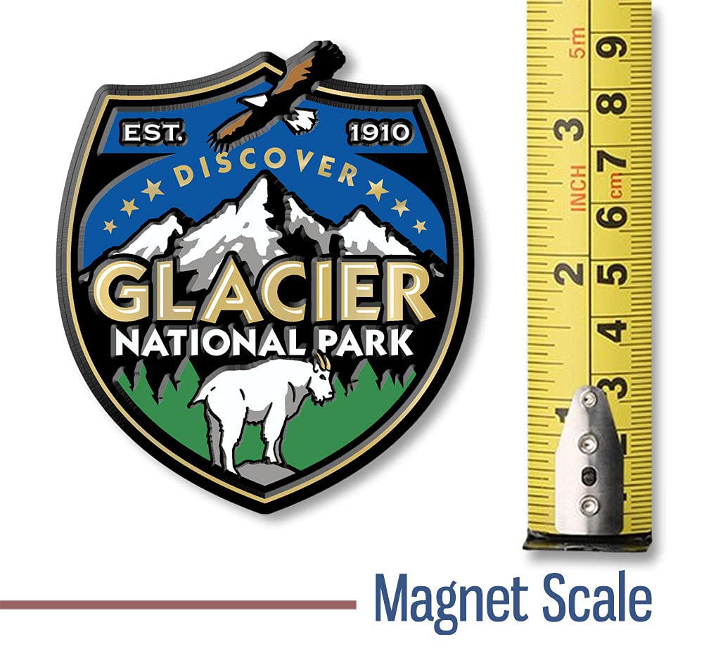 Glacier National Park Magnet by Classic Magnets, 2.9" x 3.3", Collectible Souvenirs Made in The USA