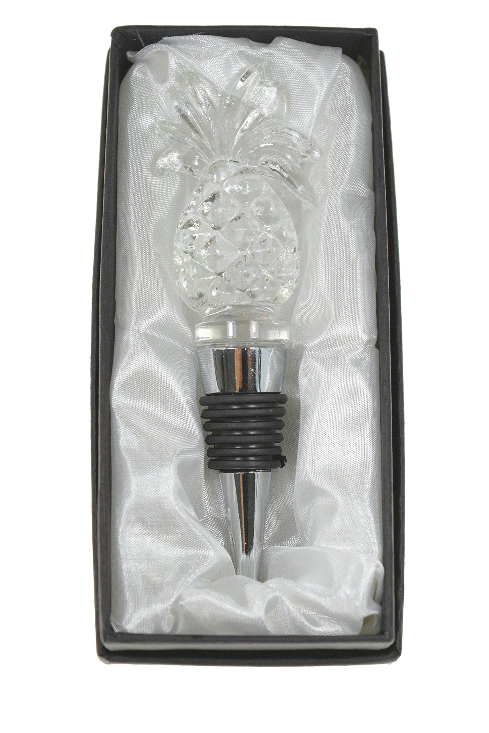 Glass Pineapple Wine Stopper - Decorative, Unique, Handmade, Eye-Catching Glass Wine Bottle Stopper β Pineapple Gift, Wine Gift for Host/Hostess - Wine Corker/Sealer β Pineapple Bar Accessories