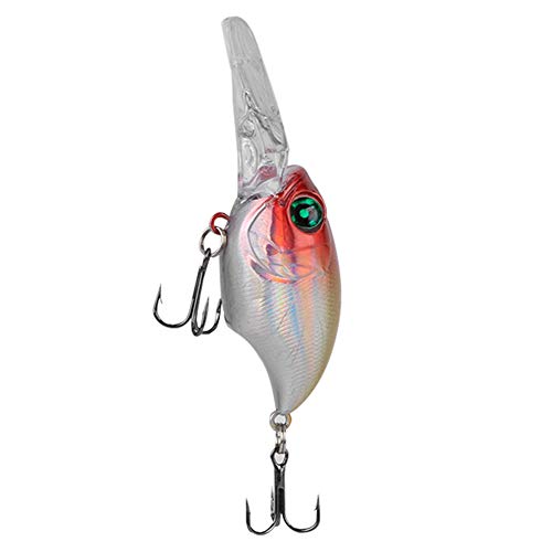 HOLPPO 3PCS Fishing Bait,Durable ABS Deep Diving Fishing,Easy to Attract Artificial Simulation Lifelike Bait Fishing Tackle(3.9in-red)