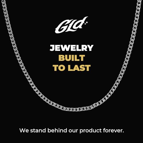 GLD Miami Cuban Link Chain for Men and Women - 14K 5MM White Gold - 20”