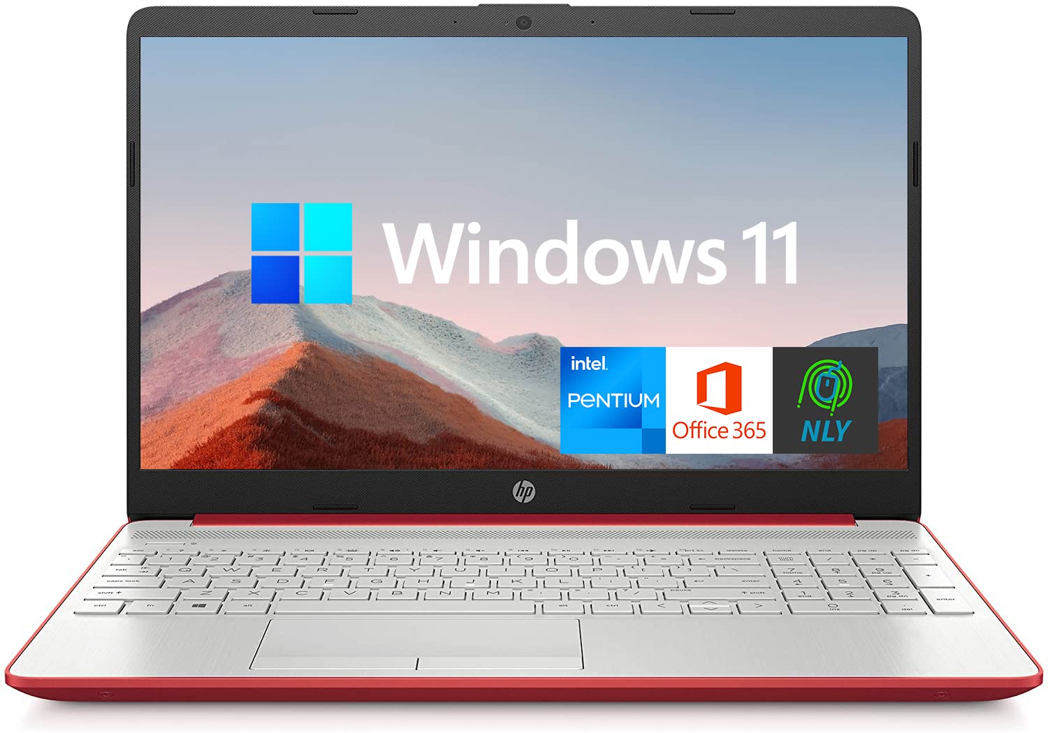 hp 15.6" Laptop with 1 Year Microsoft Office 365, Intel Pentium Quad-Core Processor, Webcam, HDMI, Wi-Fi, RJ-45 Ethernet Port, USB Type-C, Long Battery Life, NLY MP, Windows 11 (32GB RAM | 1TB SSD)