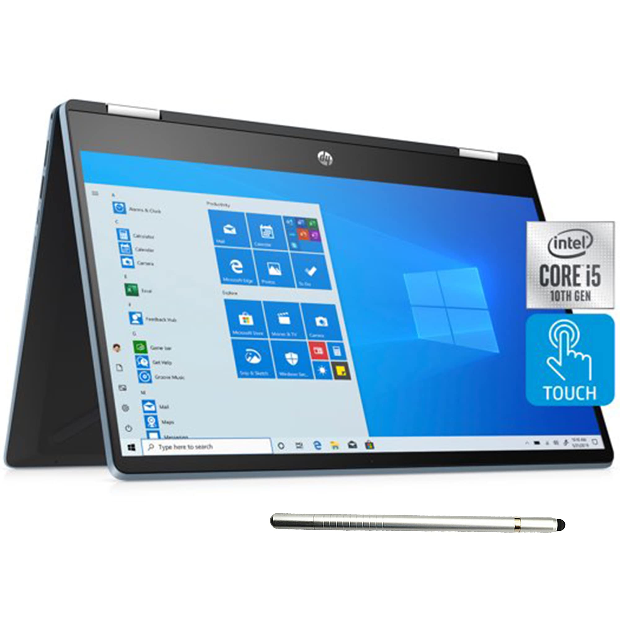HP Pavilion 14" FHD IPS Touch Screen Student and Family Laptop, Intel Core i5-1035G1, WiFi 6, Google Classroom, 32GB DDR4 RAM, 1024GB SSD, Bundle with Stylus Pen, Windows 10, Cloud Blue