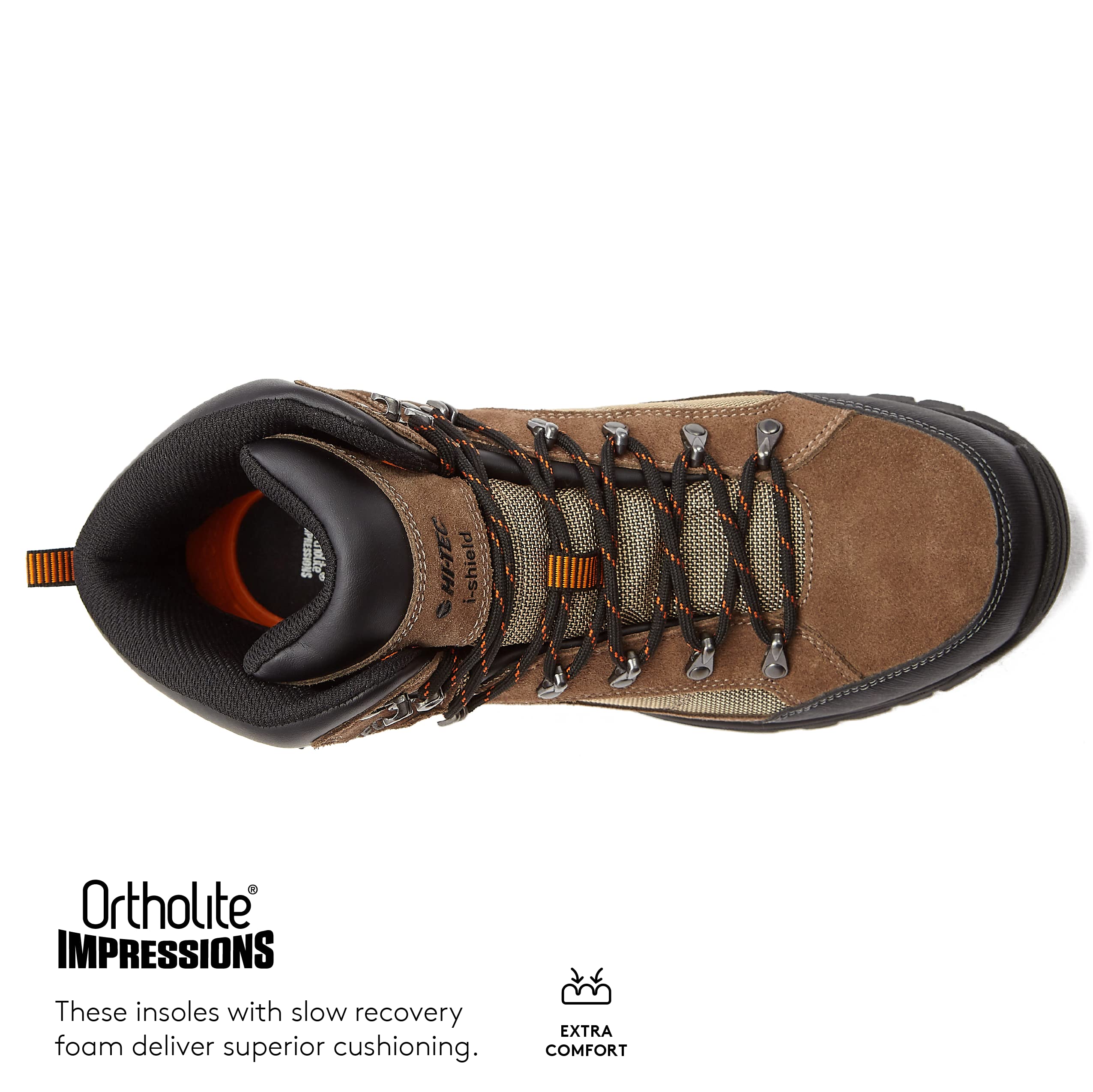 HI-TEC Inca WP Mid Waterproof Hiking Boots for Men, Lightweight Breathable Trail and Backpacking Shoes - Medium Brown Tan, 8.5 Medium