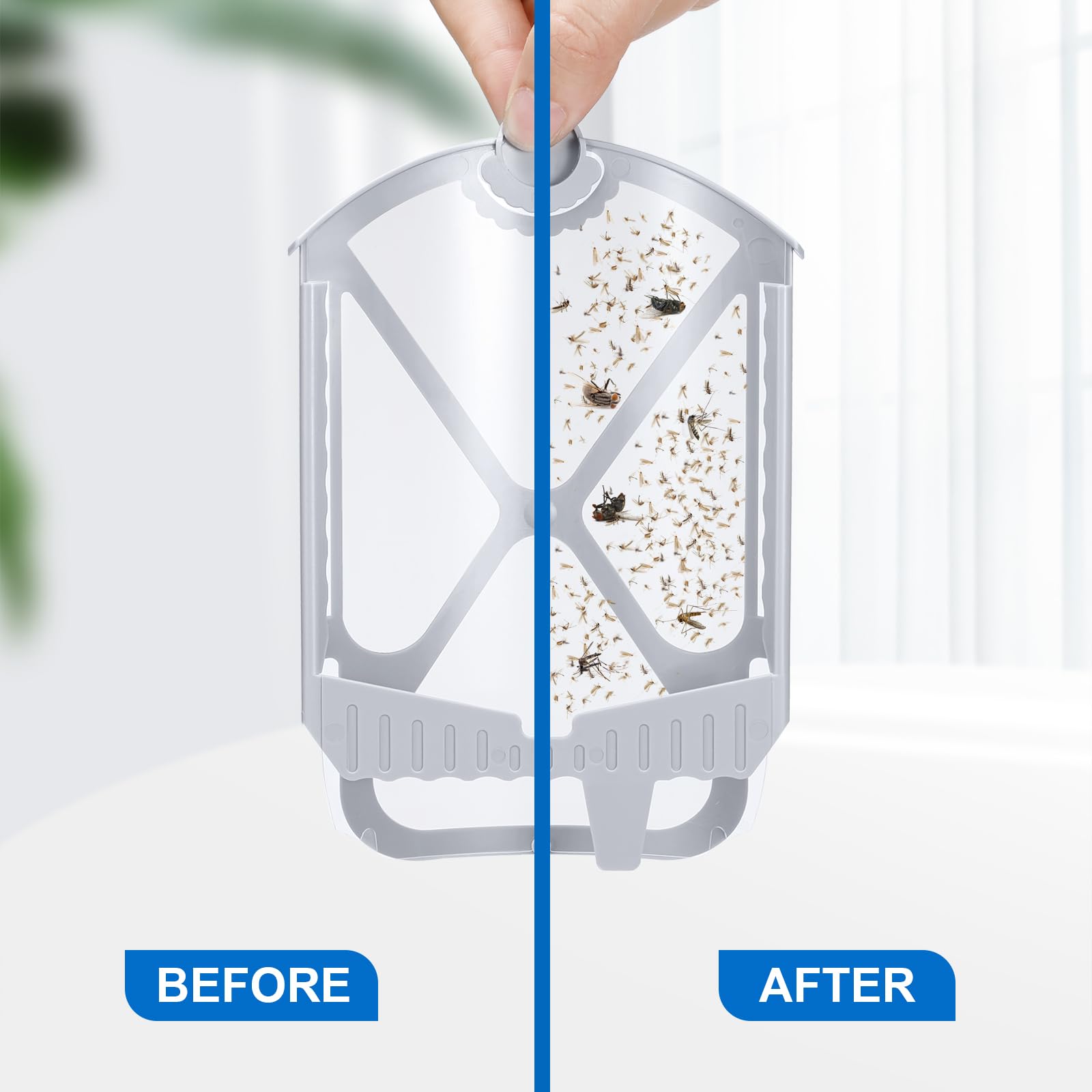Husaco Flying Insect Trap, Compatible with ZEVOM364 Refill, 2 Plug-in Base + 2 Cartridge