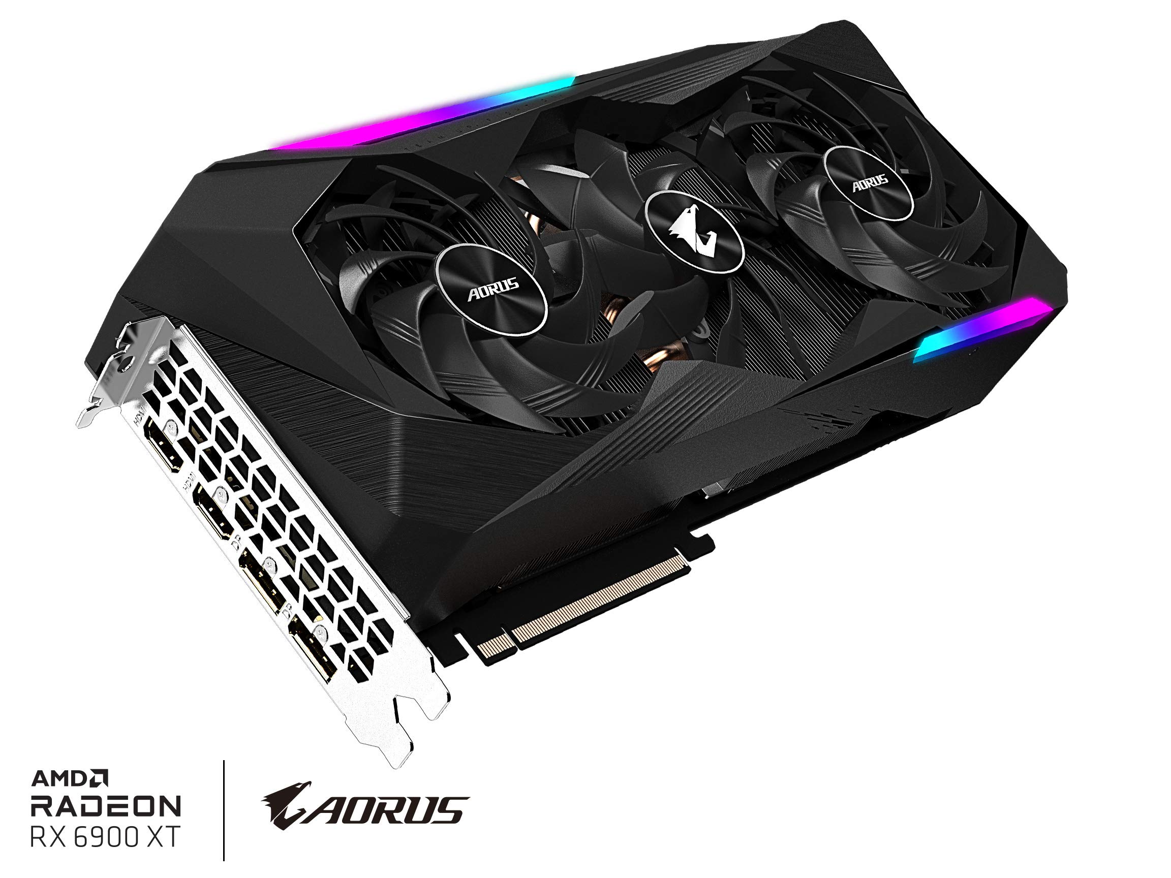 Gigabyte AORUS Radeon RX 6900 XT Master 16G Graphics Card, MAX-Covered Cooling, 16GB 256-bit GDDR6, GV-R69XTAORUS M-16GD Video Card
