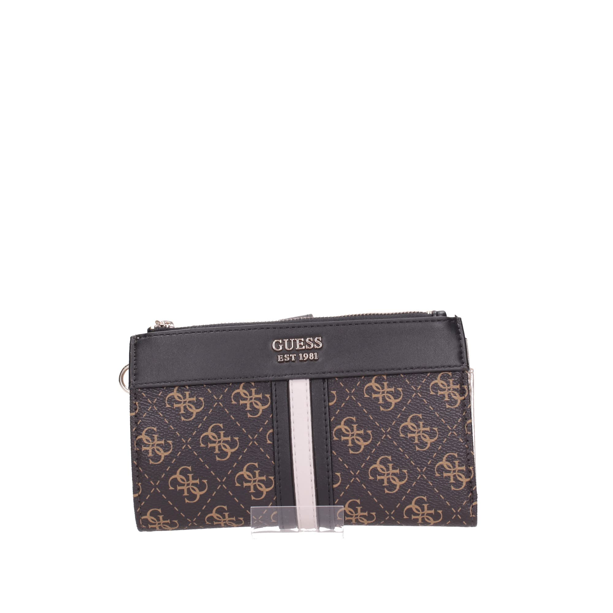 GUESS womens Kasinta Double Zip Organizer Wallet, Brown Multi, one size US