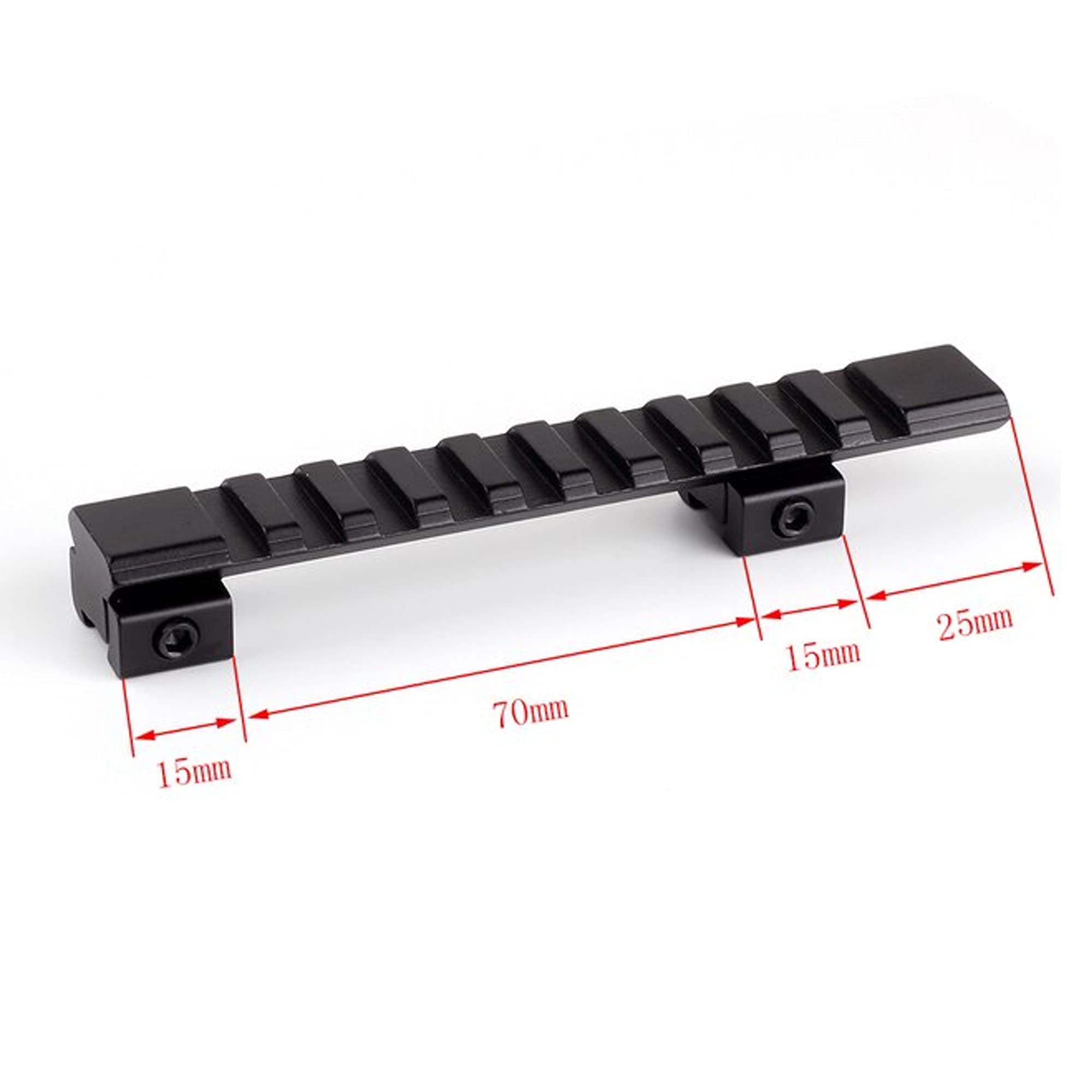 Gotical 11mm Dovetail to 20mm Picatinny Weaver Rail Mount Adapter 10 Slots Tactical Aluminum Alloy for Air Gun Rifle Scope