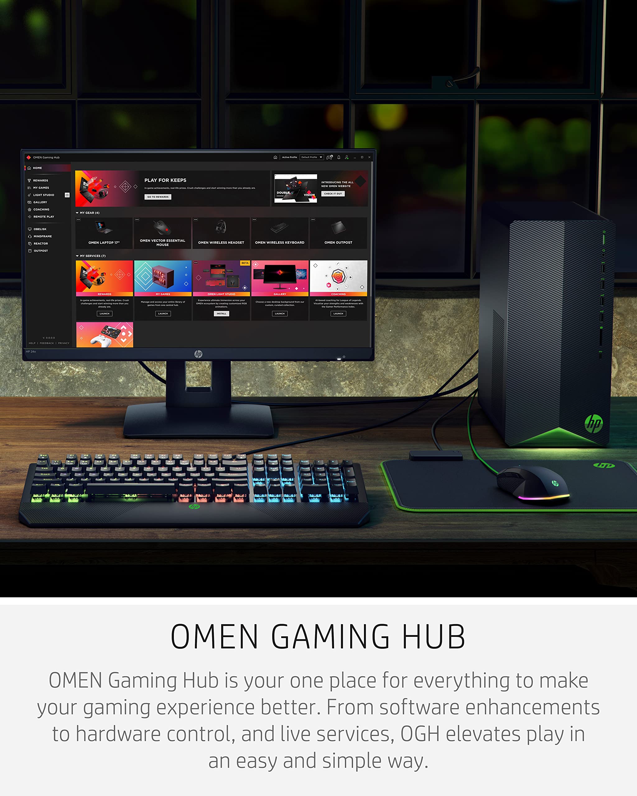 HP Newest Pavilion Gaming Desktop Computer, AMD 6-Core Ryzen 5 5600G Processor AMD Radeon RX5500 4 GB, 16GB RAM, 1TB PCIe NVMe SSD,Mouse and Keyboard, Win 11 Home.w/ELMTech