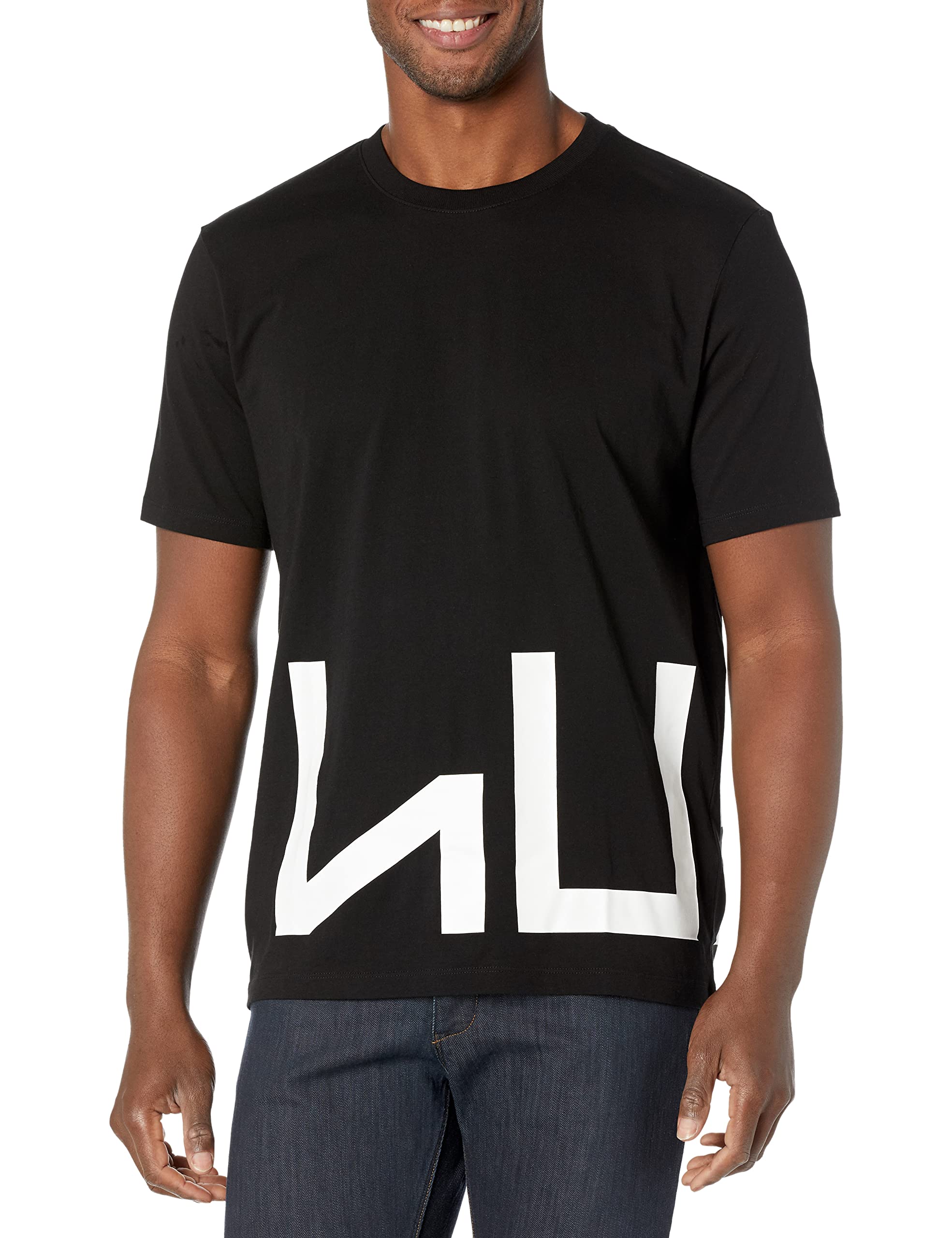 HUGO Boss Mens Short Sleeve Crew Neck Big Logo T-Shirt T Shirt, Black, XX-Large US