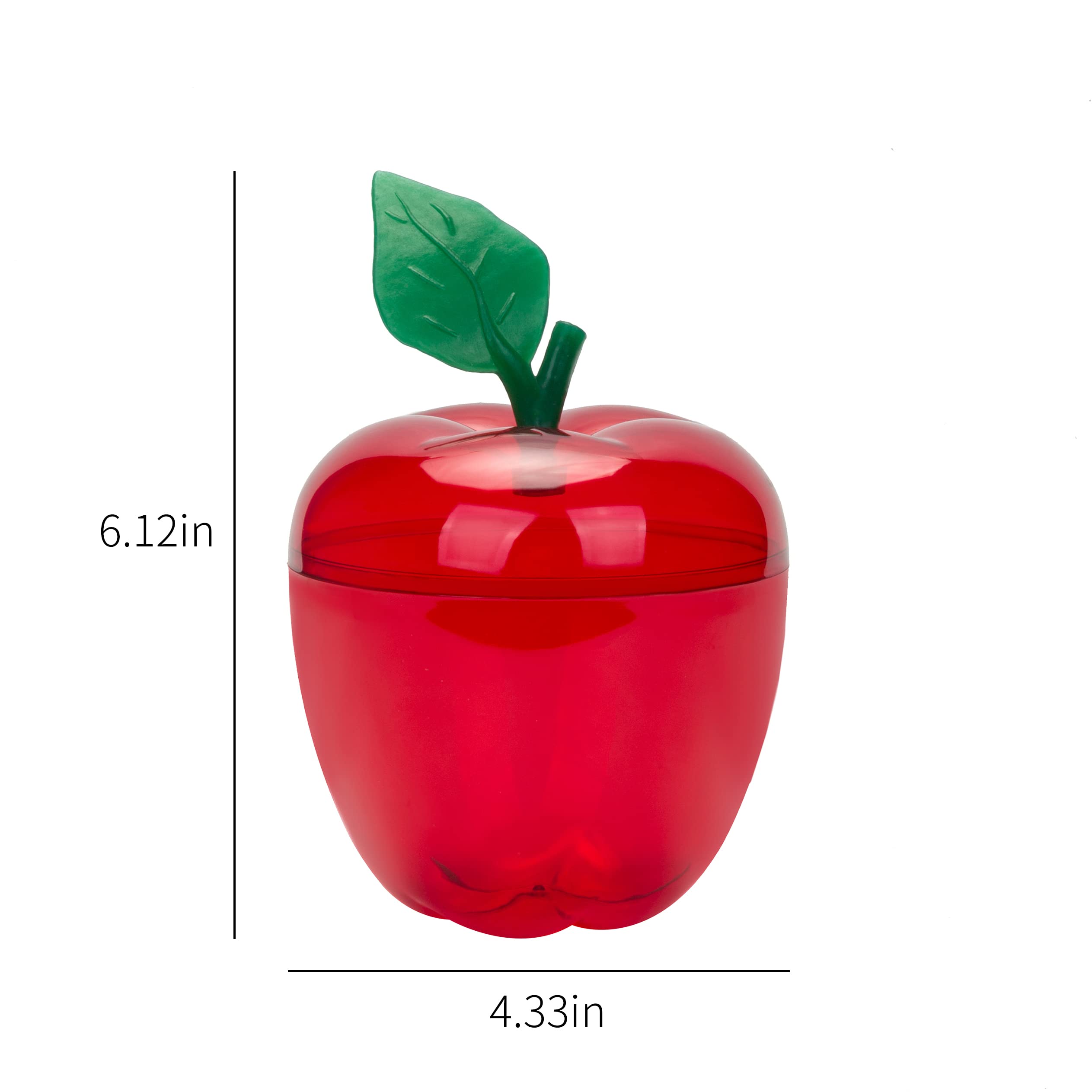 HANZE Large Red Apple Container, Apple Shaped Candy Toy Filling Containers Jar, Back To School Teacher Appreciation Gift, Wedding Party Ornaments Christmas Decorations Supplies Favors