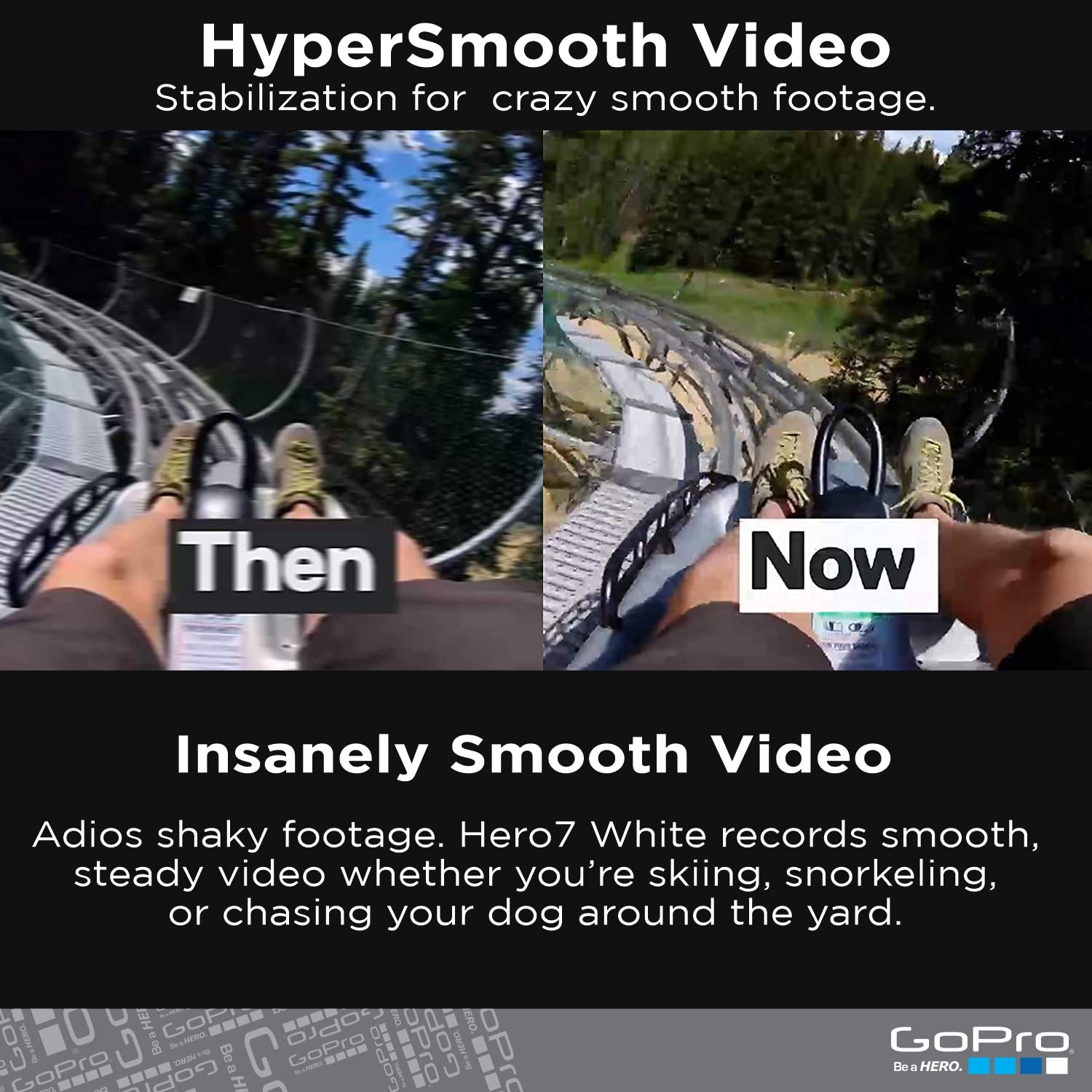 GoPro HERO7 Silver - E-Commerce Packaging - Waterproof Digital Action Camera with Touch Screen 4K HD Video 10MP Photos Live Streaming Stabilization