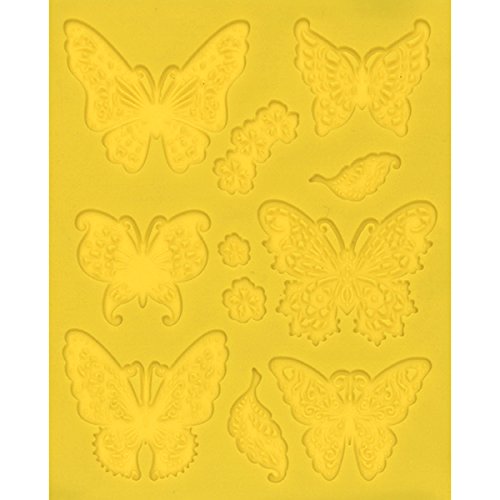 Global Sugar Art Small Butterfly Decor Silicone Lace Mat by Chef Alan Tetreault