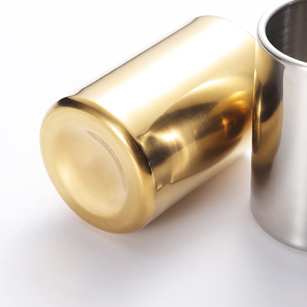 GSHLLO Stainless Steel Fruit Fork Holder Cocktail Pick Holder Coffee Spoon Holder Cup Kitchen Utensil Holder for Kitchen Home Office Silver