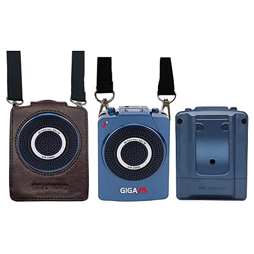GIGAPHONE SM1000S 40W 2.4GHz Wireless Portable Voice Amplifier with a Wireless Transmitter, 4Types of Microphones, Pouch, Shoulder Strap and 3.5mm AUX Cable