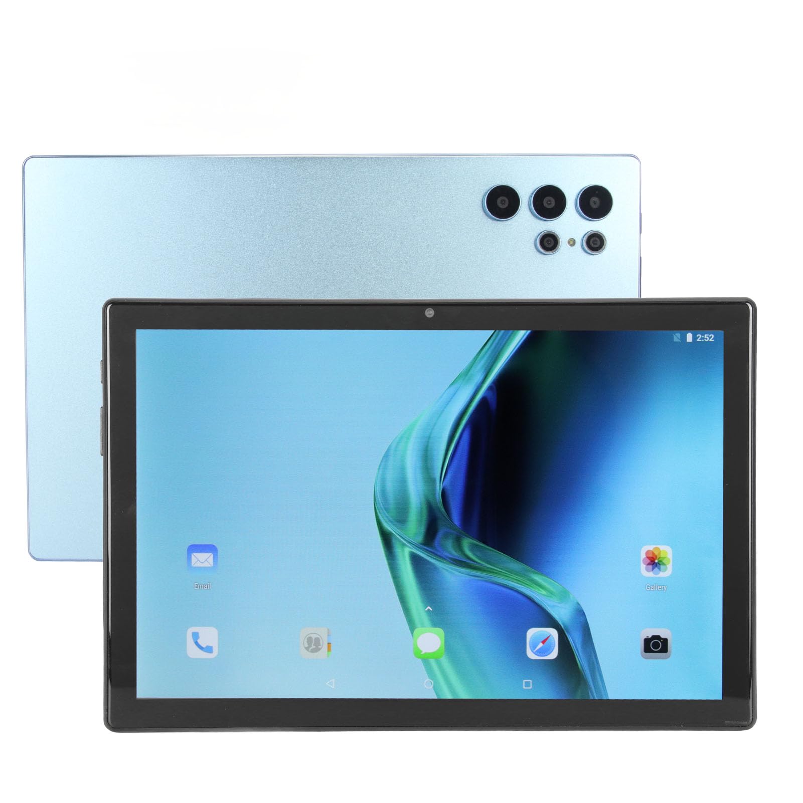 Gugxiom 10.1 Inch Tablet, 5G WiFi Tablet, 8GB RAM 128GB ROM, Dual SIM, Dual Standby, Dual Camera, 3200x1440 Resolution, Android 11 Support, for Home Office (Blue)