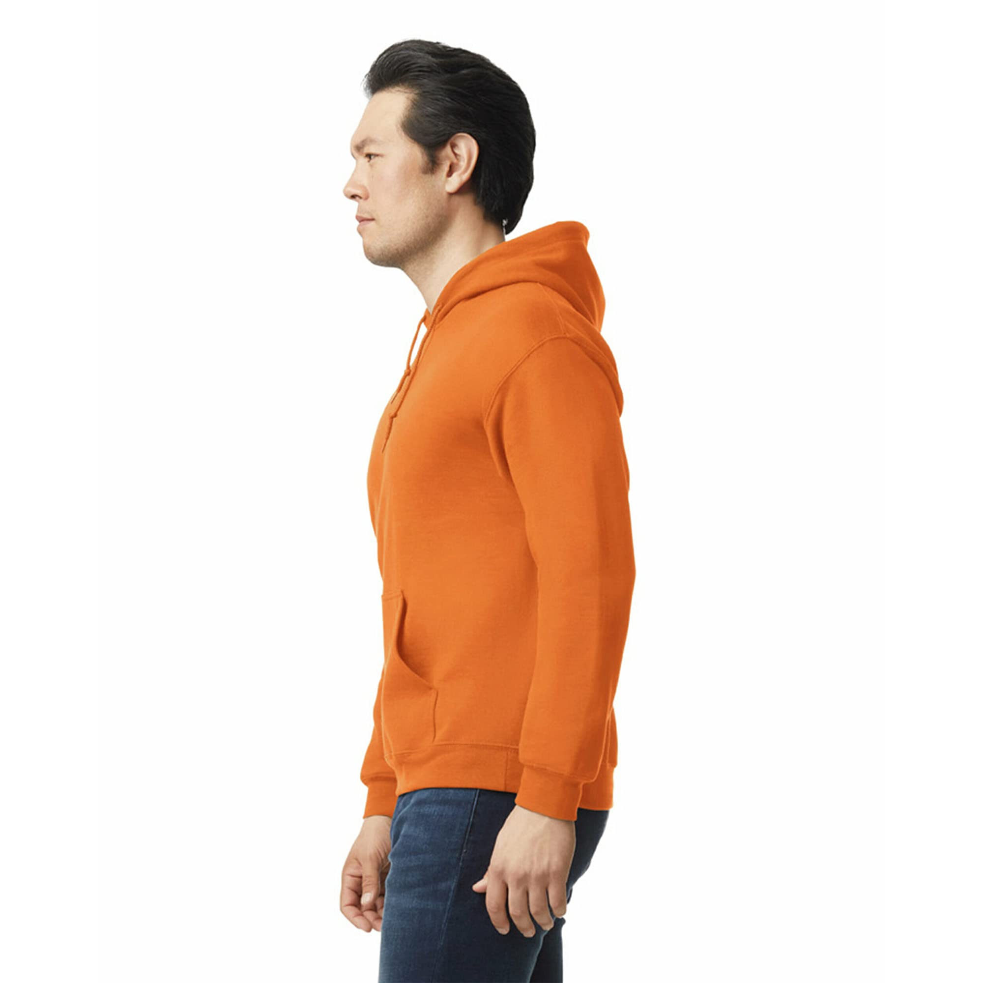 Gildan Adult Fleece Hoodie Sweatshirt, Style G18500, Multipack, Safety Orange (1-Pack), Medium