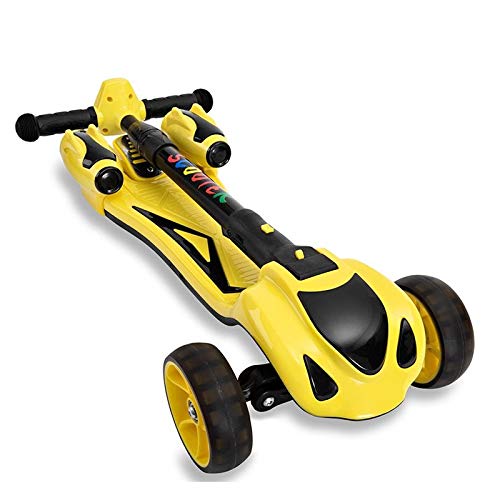 GlareWheel Smoking Rocket Y-1 Kids Scooter - Black