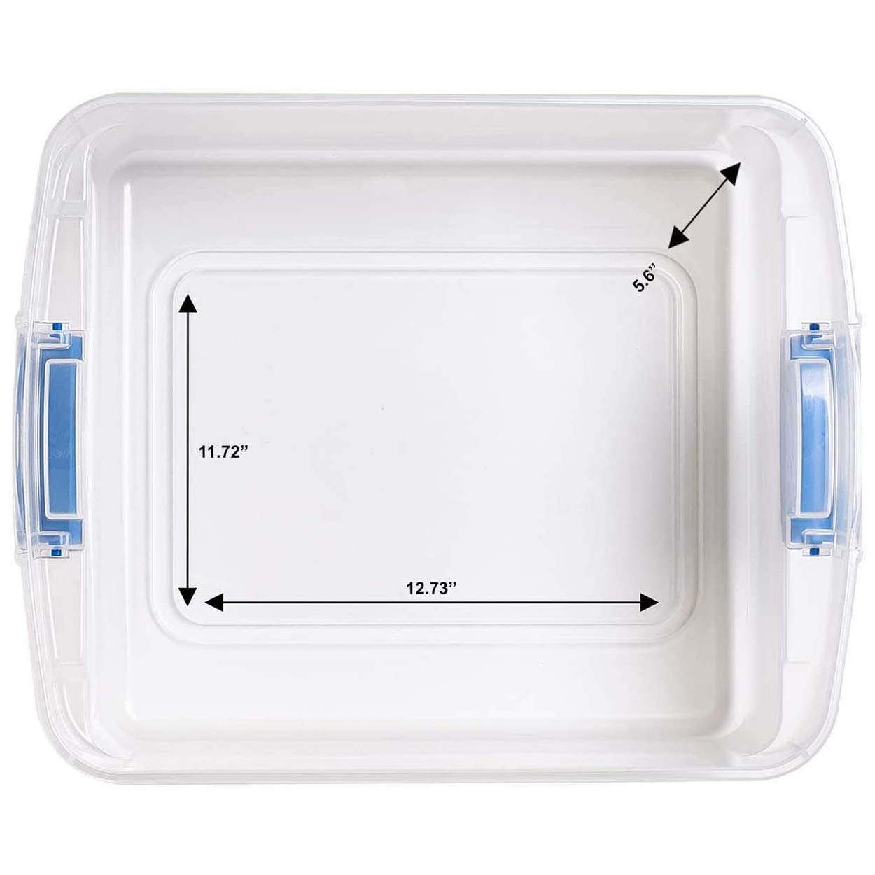 HOMZ Heavy Duty Modular Stackable Storage Bins, Containers with Latching Handles and Snap Lids for Home, Office, and Garage Organization, 15.5 Quart Capacity, Clear, 12 Pack