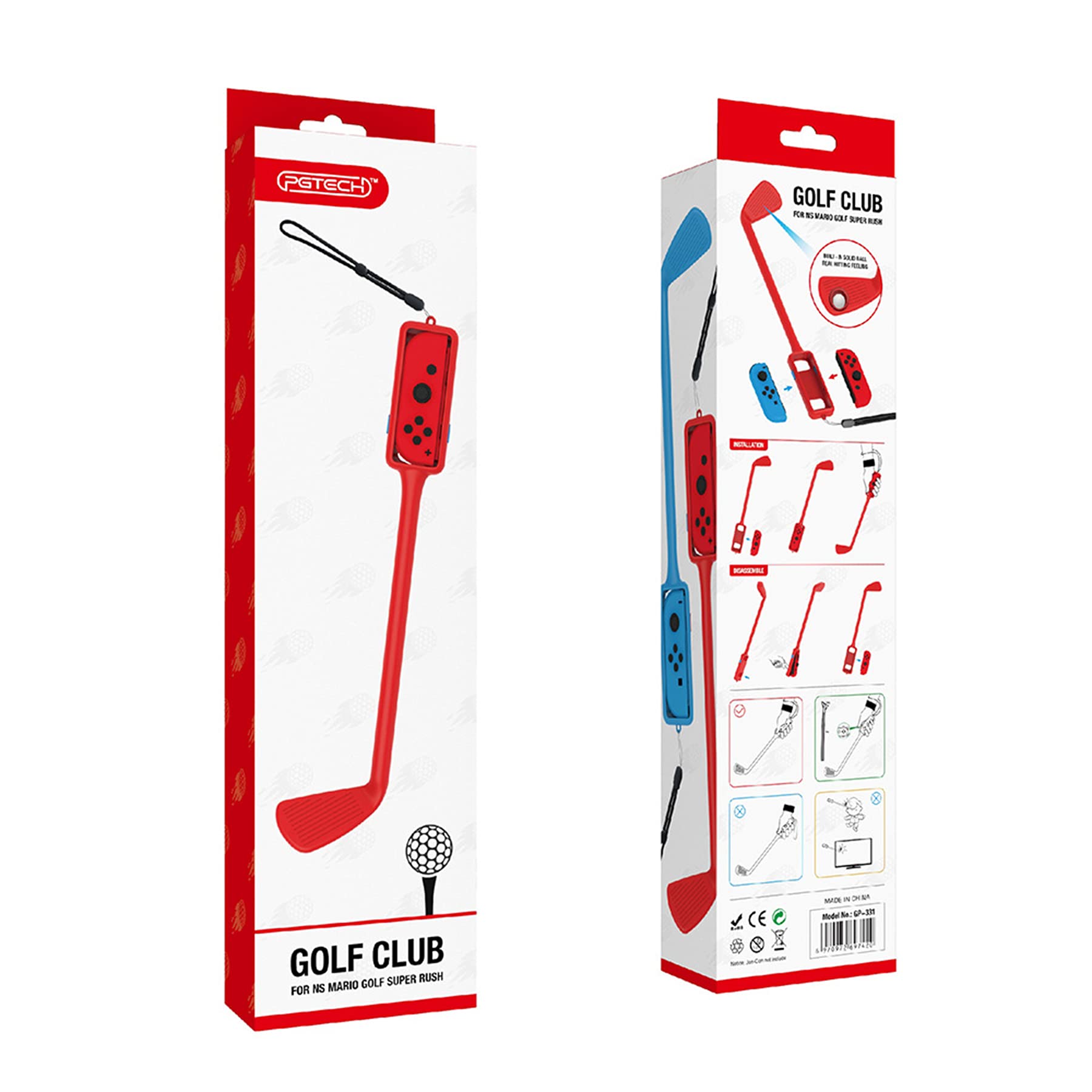 Golf Clubs for Mario Golf Rushing Somatosensory Game Grip Golf Switch NS Somatosensory Cue with Left and Right Handle For N-Switch Joypad Handle Grip Game Accessories