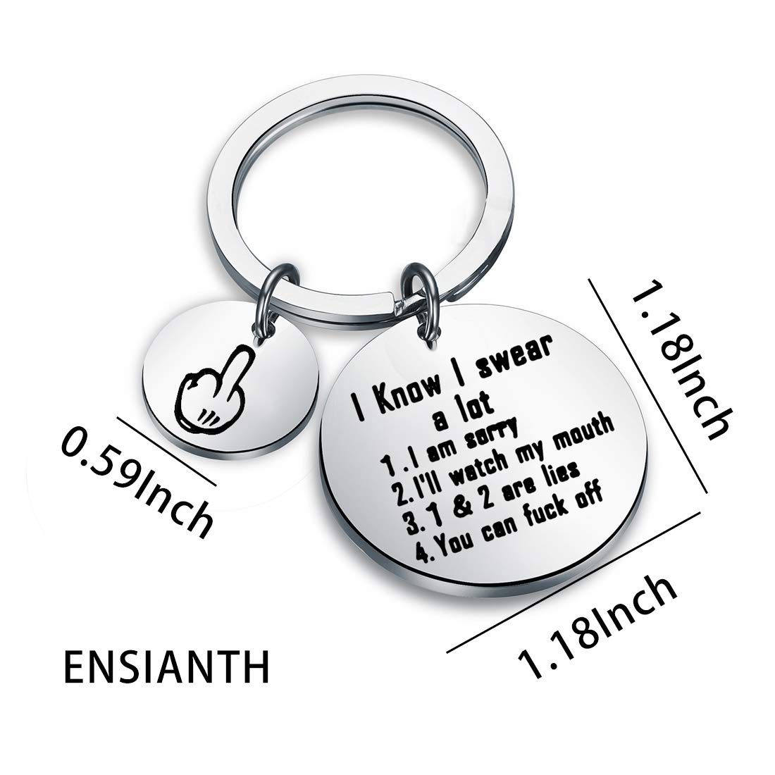 Funny Sarcastic Gift I Know I Swear A lot I Am Very Sorry I'll Try To Be Good Keychain Rude Gift Best Friend Birthday Gift (Funny Sarcastic Gift)