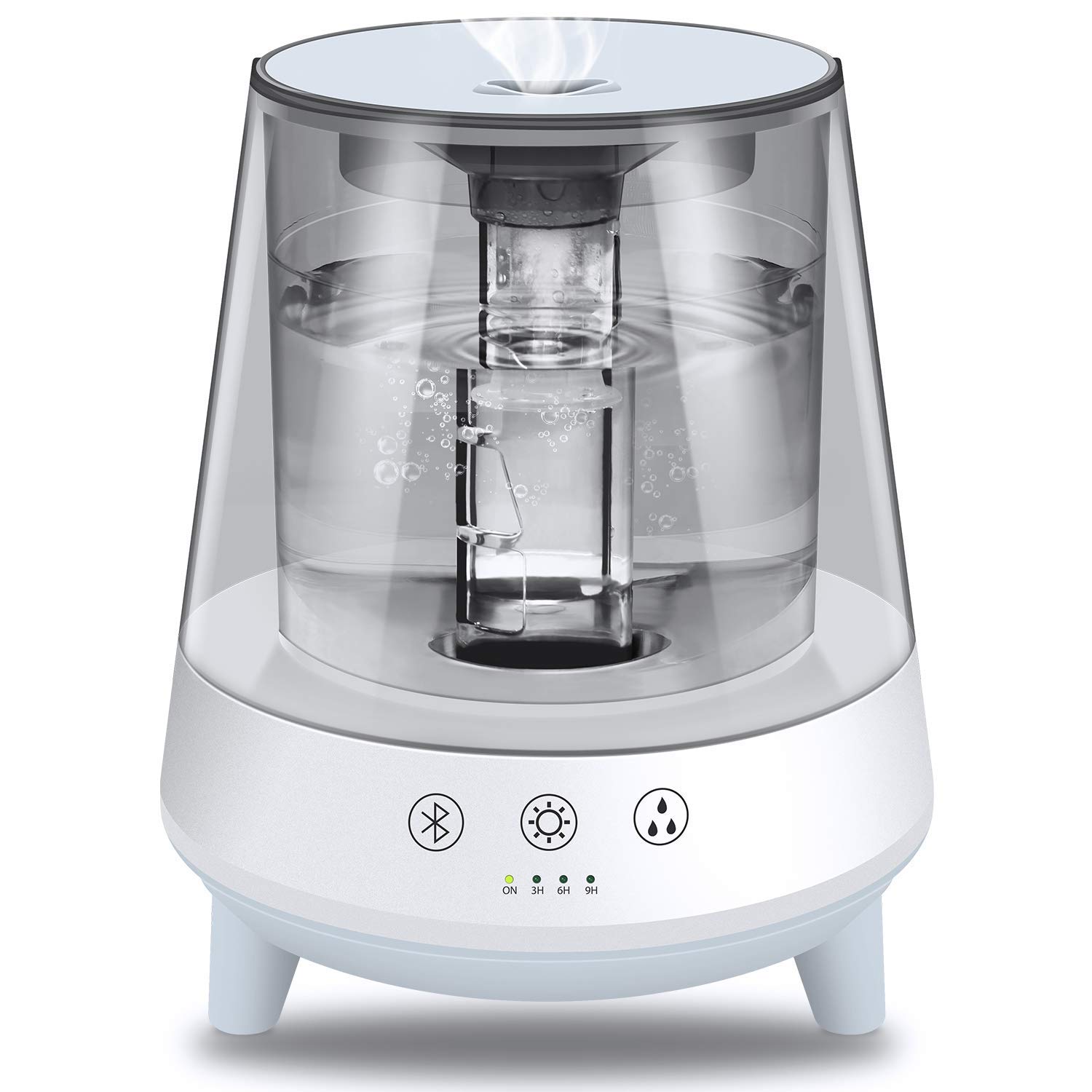 Gocheer Humidifiers for Bedroom,2L Ultrasonic Cool Mist Humidifier for Baby Large Room Quiet Air Humidifier with Auto Shut-Off, Bluetooth Connection