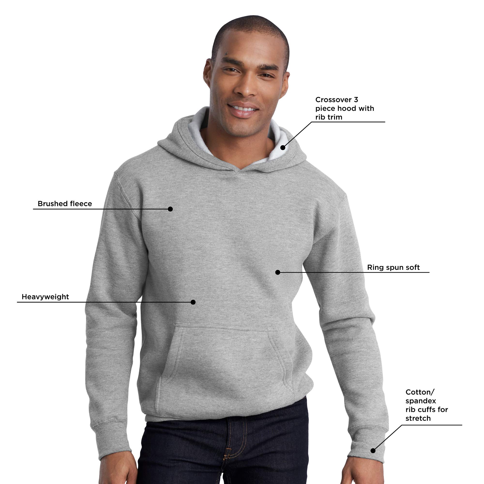 Gildan Hammer Men's Adult Hoodie, Ash, Medium