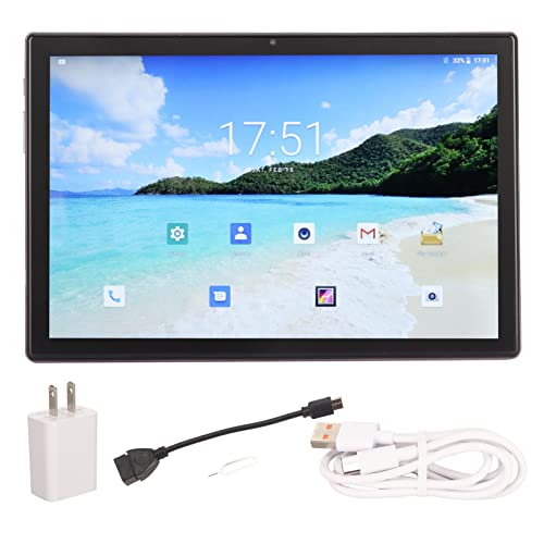 Haofy 10.1 Inch Tablet, 8GB RAM 256GB ROM 4G Phone Tablet Stereo Dual Speaker 5G WiFi 100‑240V 128GB Expandable with Dual Camera for Android 12 for Entertainment (#1)