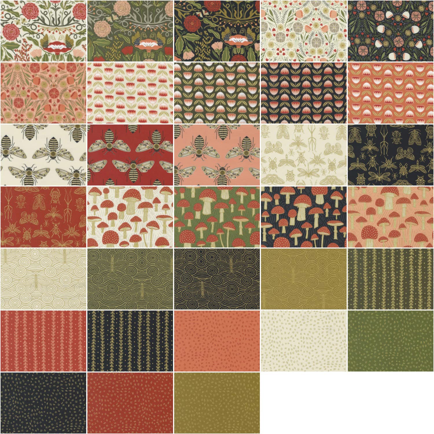 Gingiber Meadowmere Jelly Roll 40 2.5-inch Strips Moda Fabrics 48360JR