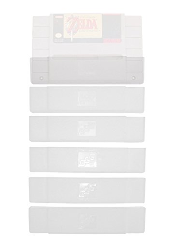 GGG0018 Video Game Cartridge Dust Cover 6 Pack: for Super Nintendo Games (SNES Protector Sleeve Cover or Case)