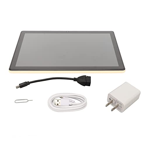 HEEPDD Tablet, Tablet PC 10.1 Inch 100-240V for Home Travel (Yellow)