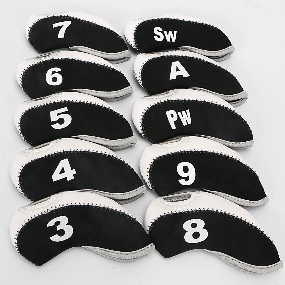 Golf Iron Covers 10pcs/set Neoprene Many Color Choice Closely Protector for Club Mens Elasticity Protable(3-9 Pw A Sw) Number