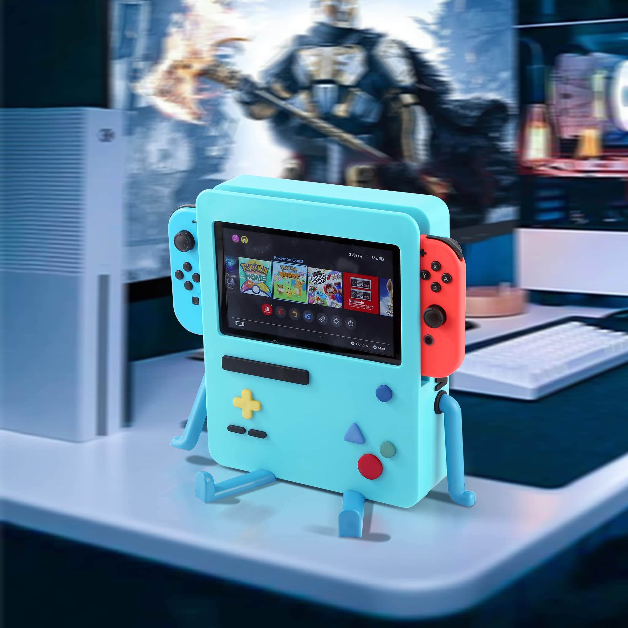 GRAPMKTG Charging Stand Unique Gifts for Game Lover Compatible with Nintendo Switch Portable Dock Blue