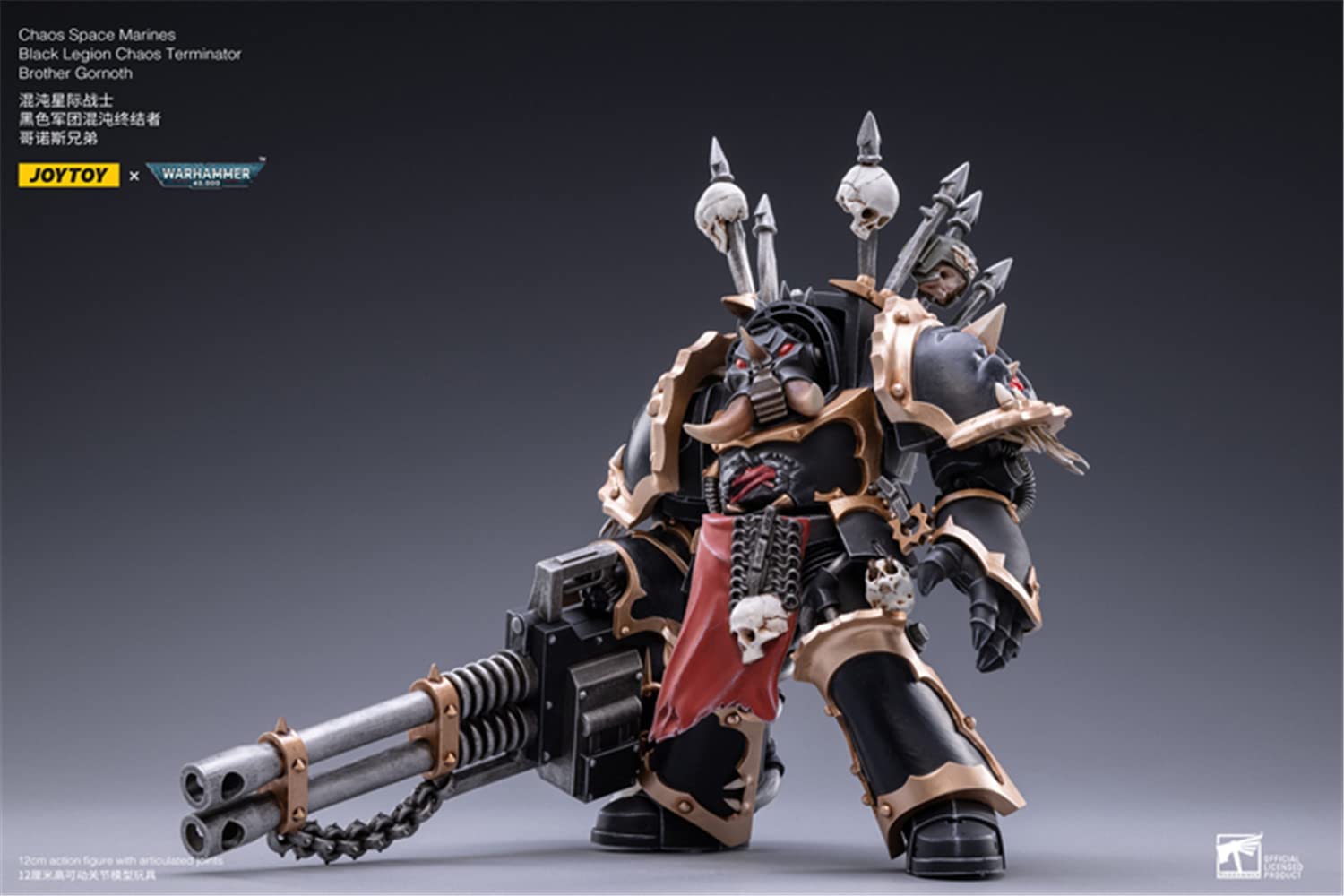 HiPlay JoyToy Γ Warhammer 40K Officially Licensed 1/18 Scale Science-Fiction Action Figures Full Set Series -Black Legion Chaos Space Marines Chaos Terminators Brother Gornoth