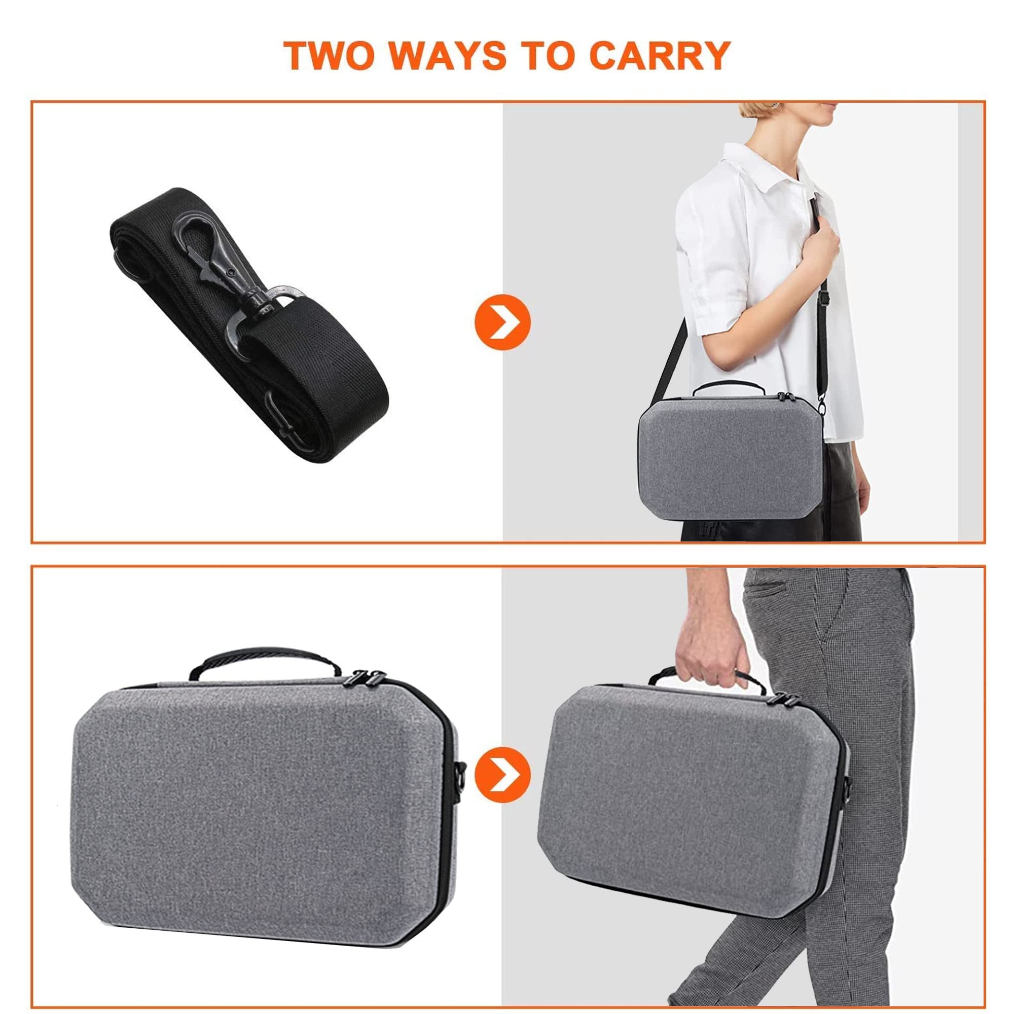 Hard Carrying Case for Oculus Quest 2 Head Elite Strap and Oculus Quest 2 All-in-one VR Headset Storage Bag Suitable fit Meta Quest 2 Accessories for Travel and Home Storage