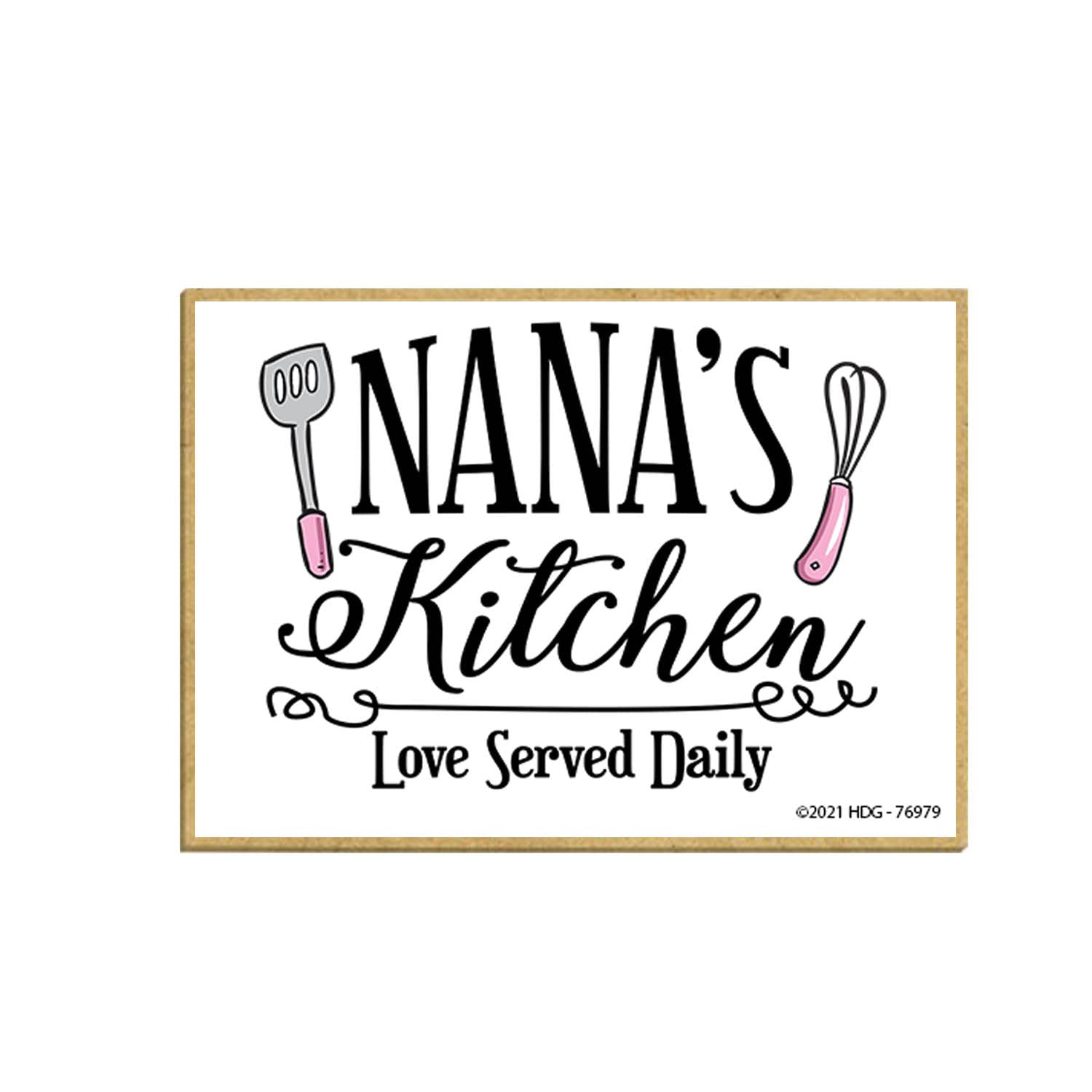 Honey Dew Gifts, Nana's Kitchen Love Served Daily, 3.5 Inches by 2.5 Inches, Made in USA, Refrigerator Magnets, Fridge Magnets, Decorative Magnets, Sayings Magnets, Magnets Fridge, Nana Gift