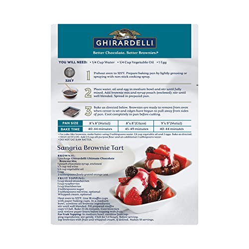 GHIRARDELLI Ultimate Chocolate Premium Brownie Mix, 19 Oz