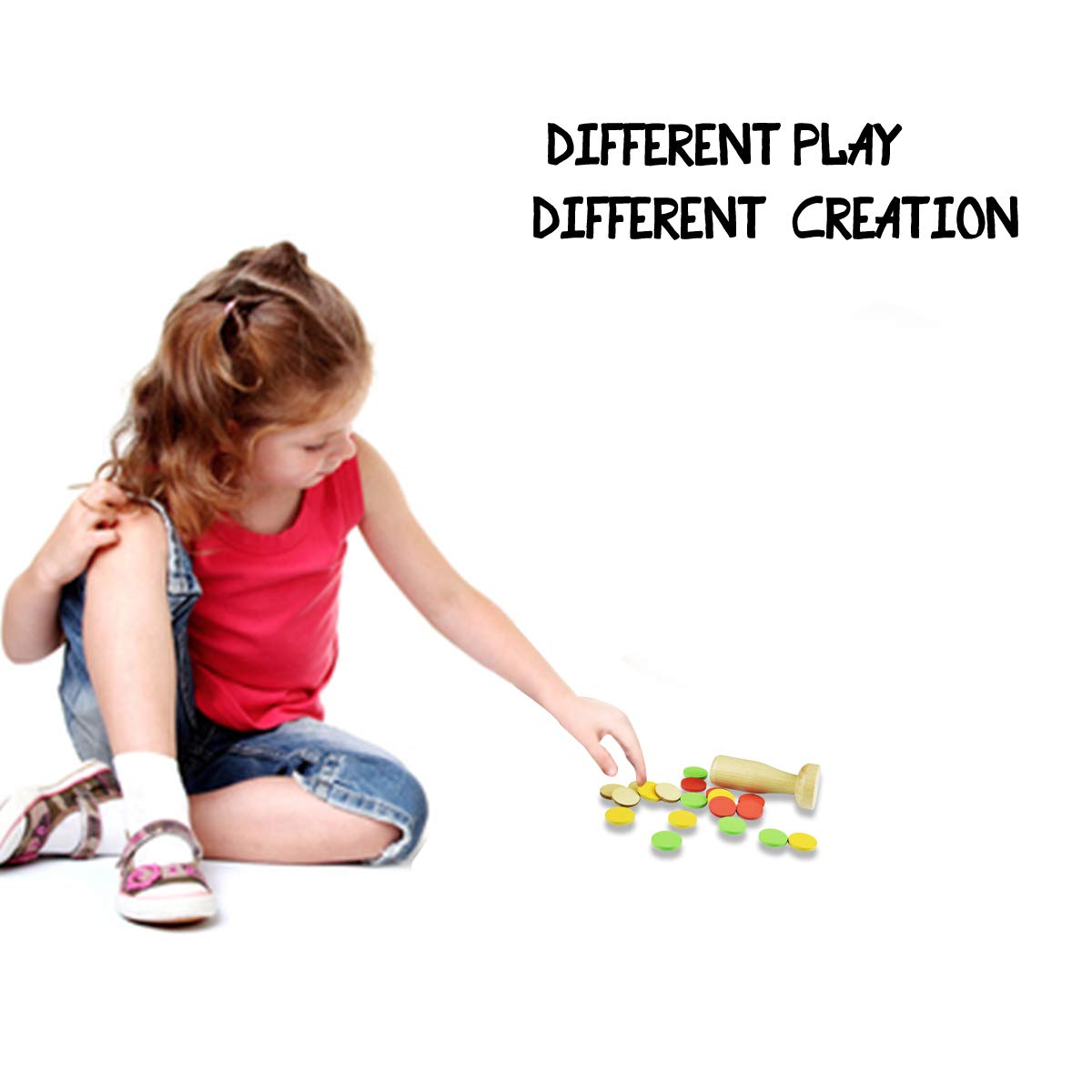 GYBBER&MUMU Mini Balancing Game Bottle Wooden Desktop Classic Tabletop Toy 21 Pcs