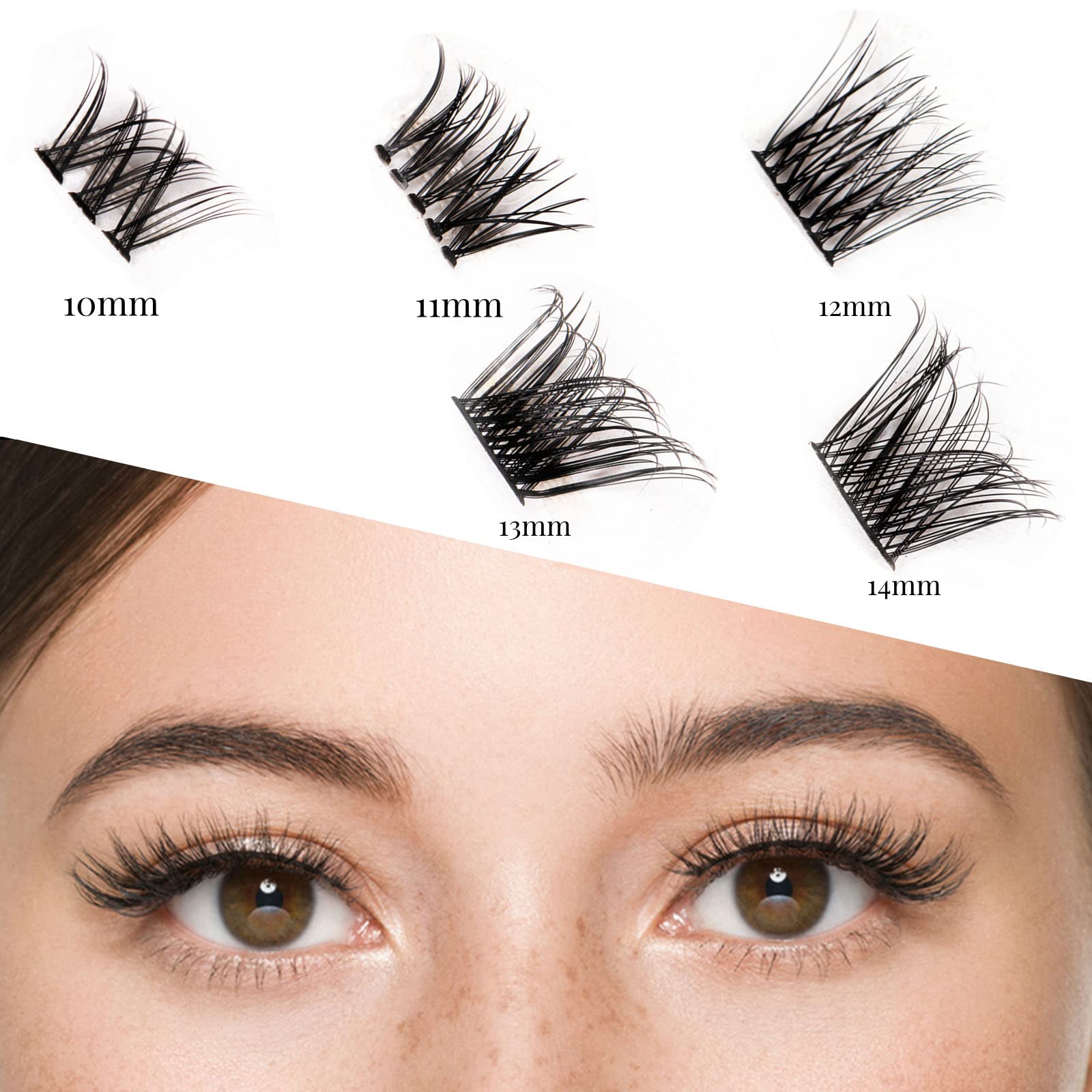 Magnetic SL Individual Lashes 45 Cluster 5 Styles DIY False Eyelashes Natural Look C CC D Curl Reusable Fluffy Soft With Clear Glue Strong Hold 10-14MM