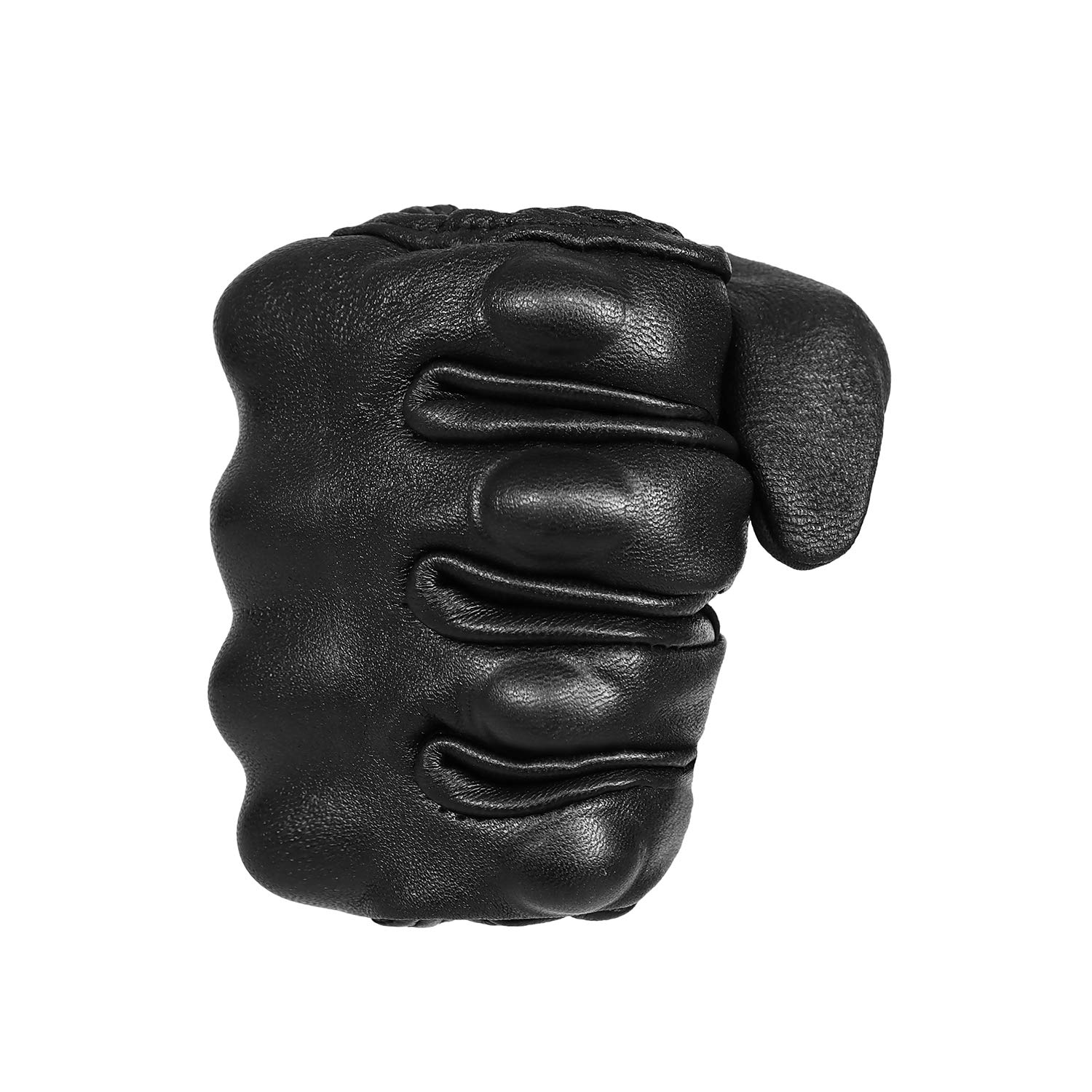 Full Finger Goat Skin Leather Touch Screen Motorcycle Gloves Men S,M,L,XL,XXL (Non-Perforated, L)