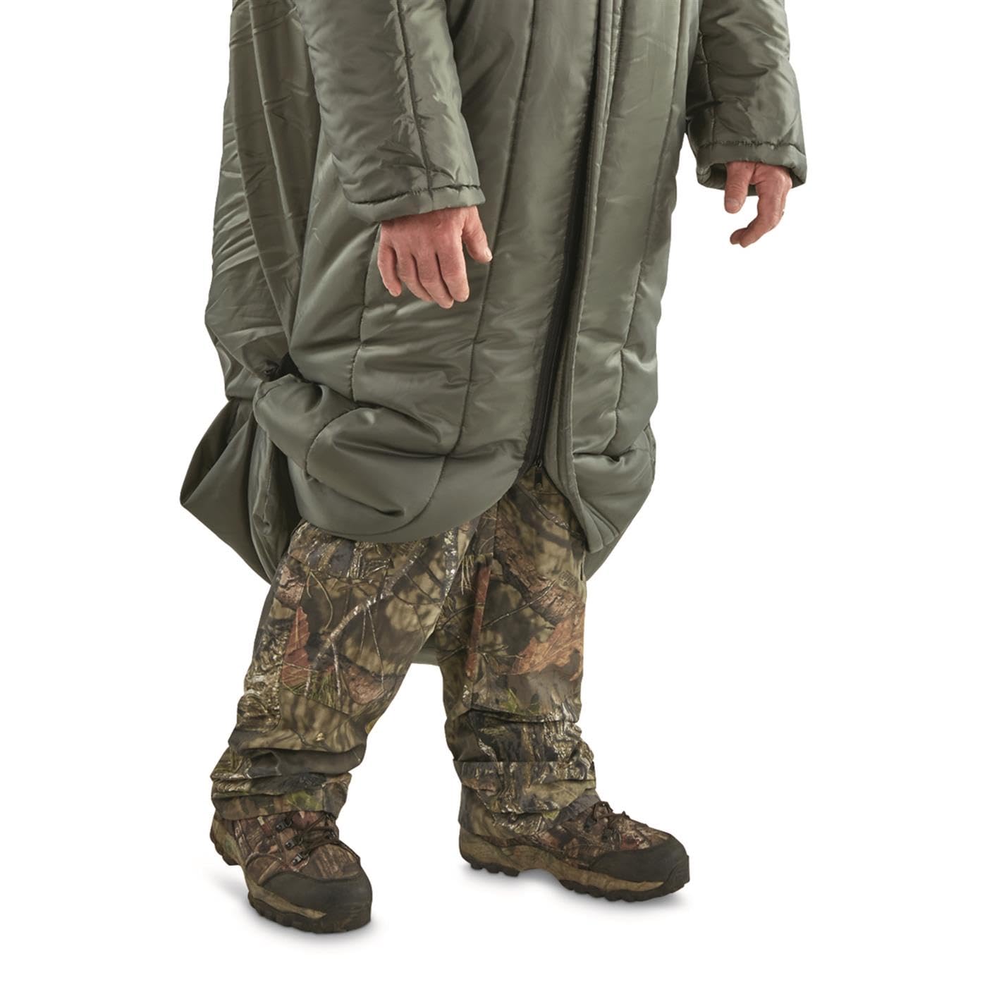 Guide Gear Sportsman’s Sleeping Bag with Arms for Adults Cold Weather, Hunting, Camping, Hiking Accessories Green